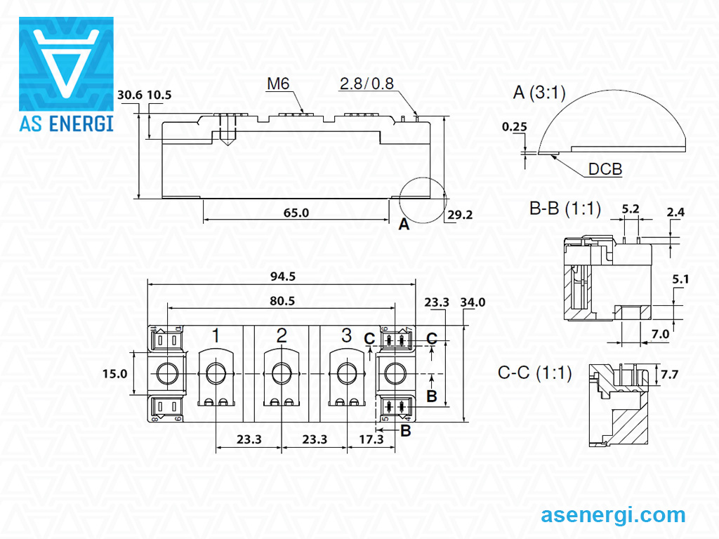 MCD200-14IO1 IXYS | 사이리스터 다이오드 모듈 216A 1400V 교체 – AS ENERGI
